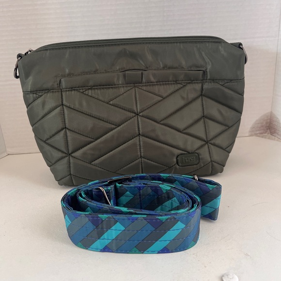 lug | Bags | Lug Bag Flare Quilted Bag With Blue And Green Pattern ...